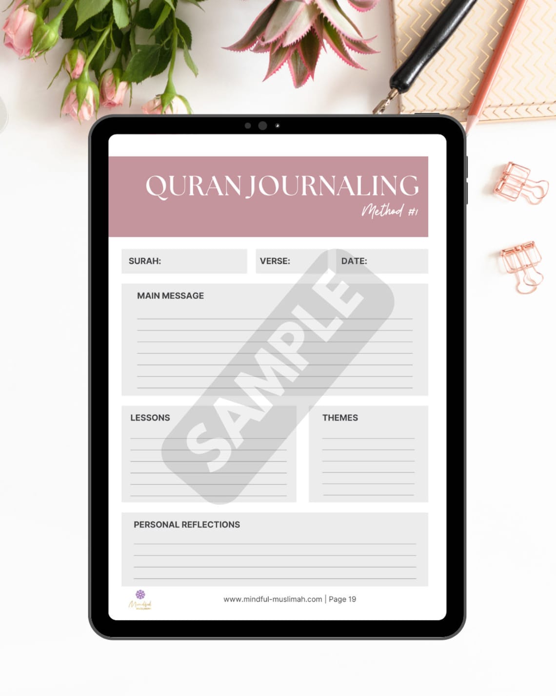 Digital Quran Journal by Mindful Muslimah | Quran Journaling, Quran ...