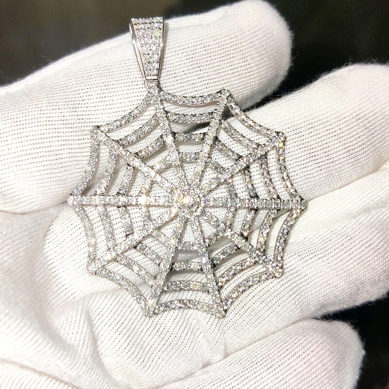 Spider Web Necklace - Etsy