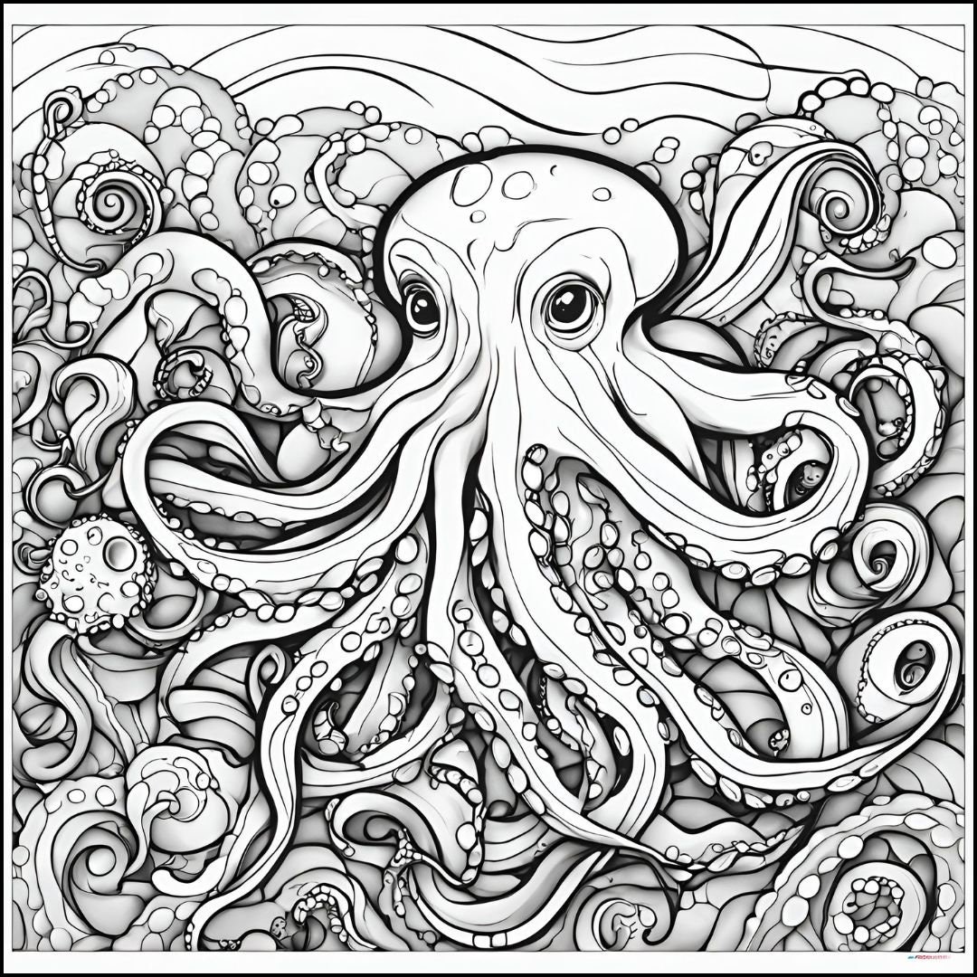 Sea Life, Marine Life, Under the Sea Coloring Book - 10 Printable Adult ...