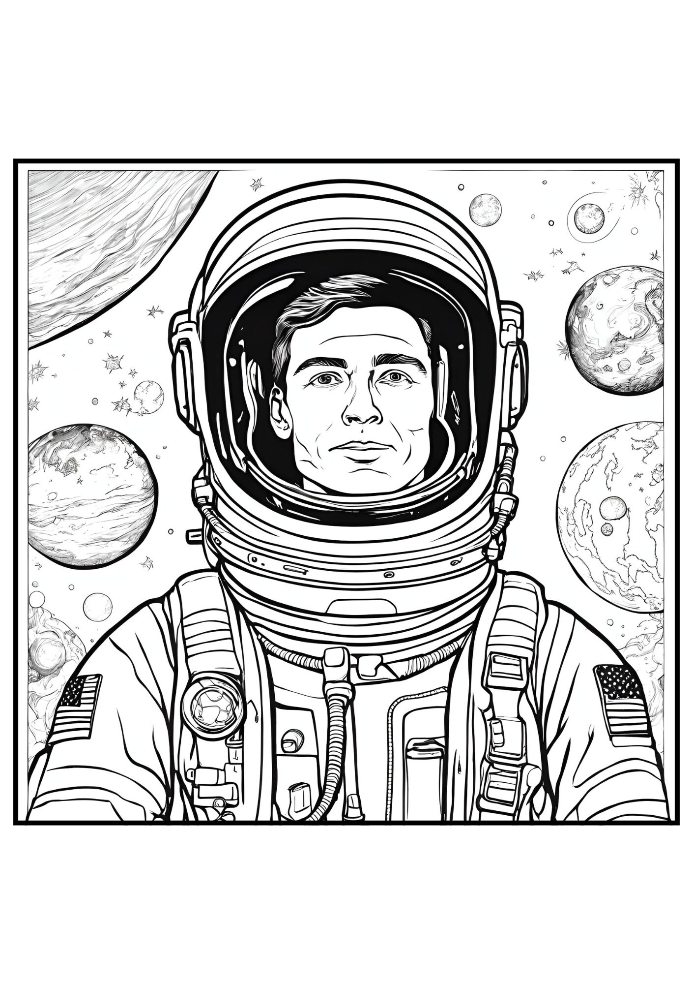 10 Printable Adults, Teens Coloring/colouring Pages of Space ...