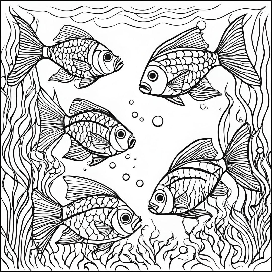 Sea Life, Marine Life, Under the Sea Coloring Book - 10 Printable Adult ...