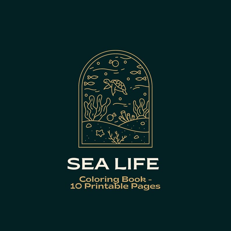 Sea Life, Marine Life, Under the Sea Coloring Book - 10 Printable Adult ...