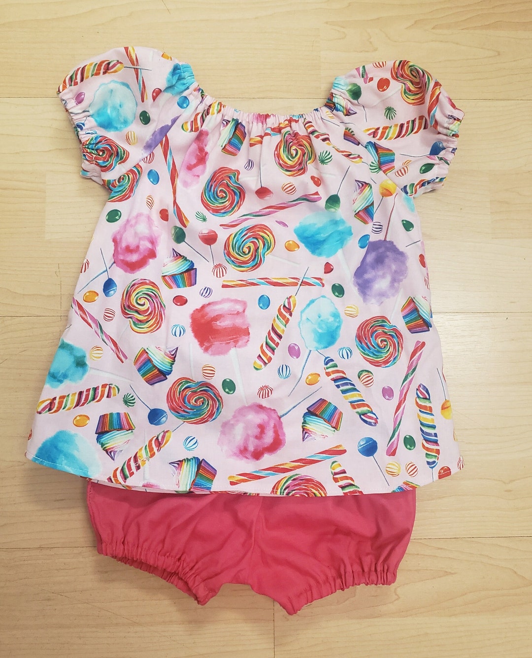 Puff Sleeve Candy Outfit, Candyland Outfit, Birthday Outfit, Two Sweet ...