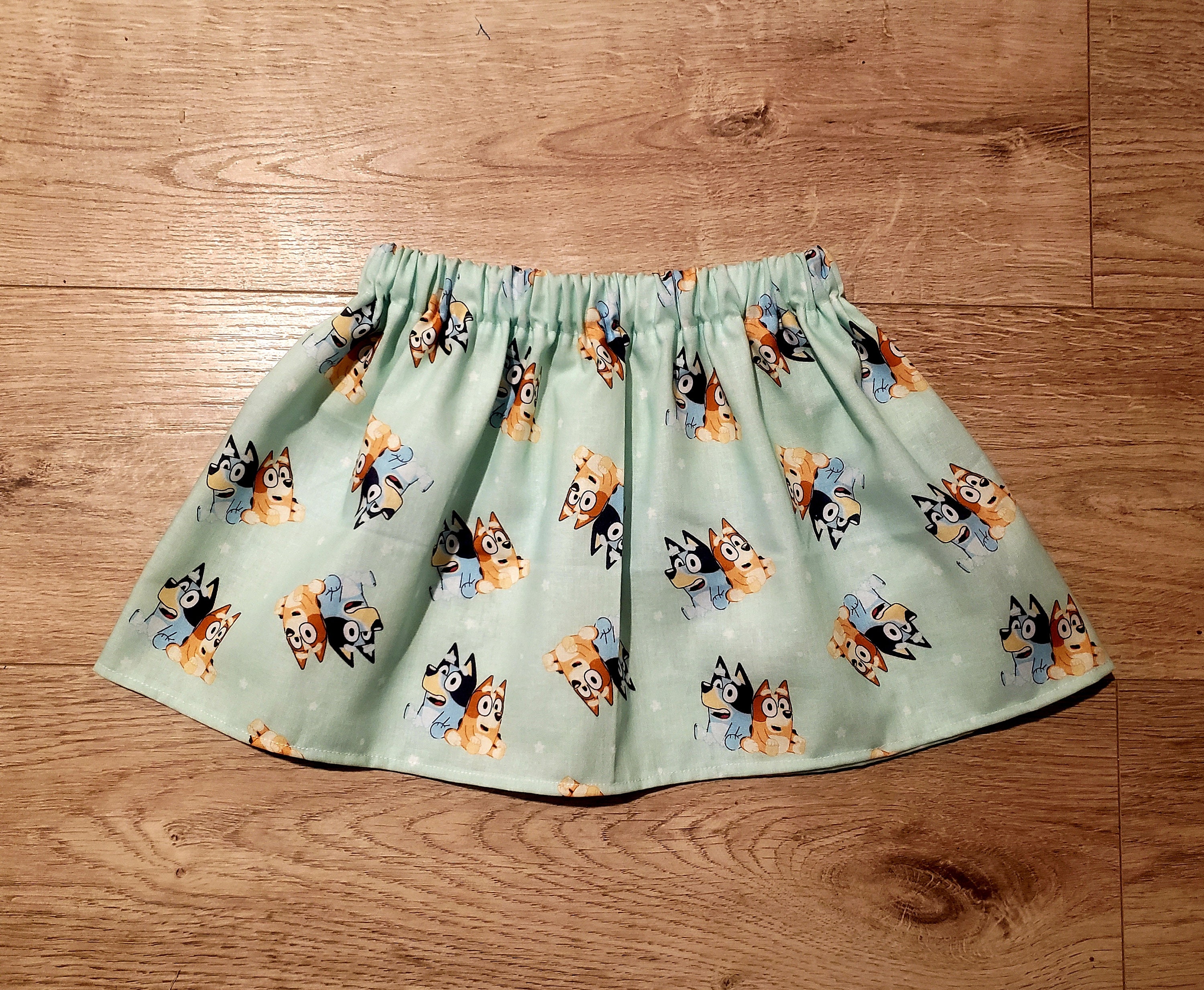 Bluey Skirt, Pastel Green Bluey and Bingo Skirt - Etsy UK