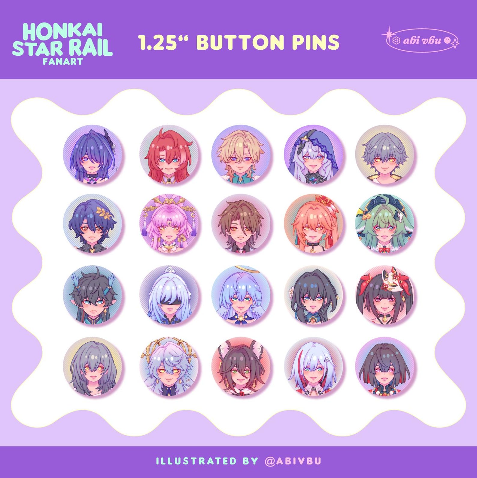 HSR 1.25" Button Pin: Honkai Star Rail Fanart by Abivbu - Etsy