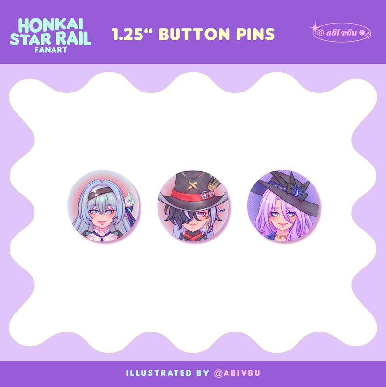 HSR 1.25" Button Pin: Honkai Star Rail Fanart by Abivbu - Etsy