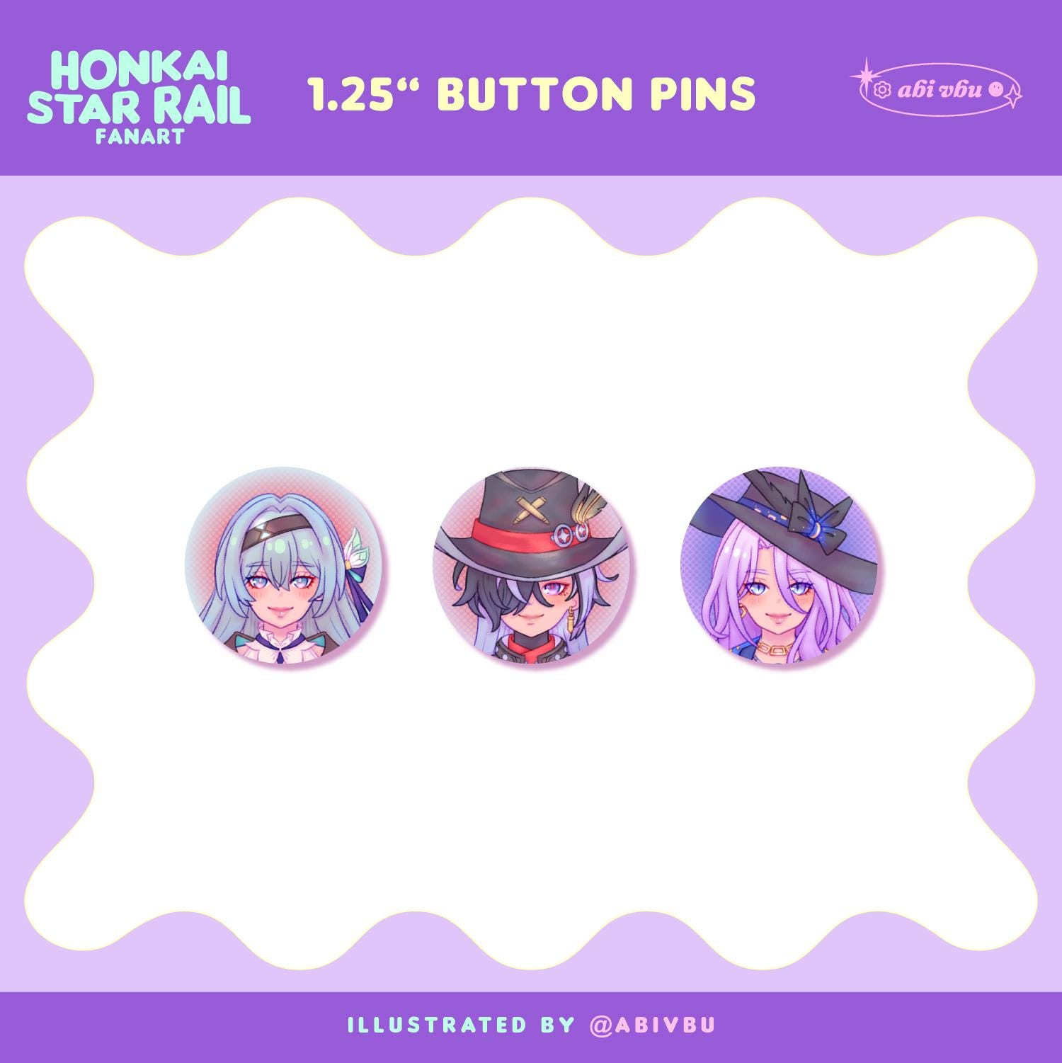 HSR 1.25" Button Pin: Honkai Star Rail Fanart by Abivbu - Etsy