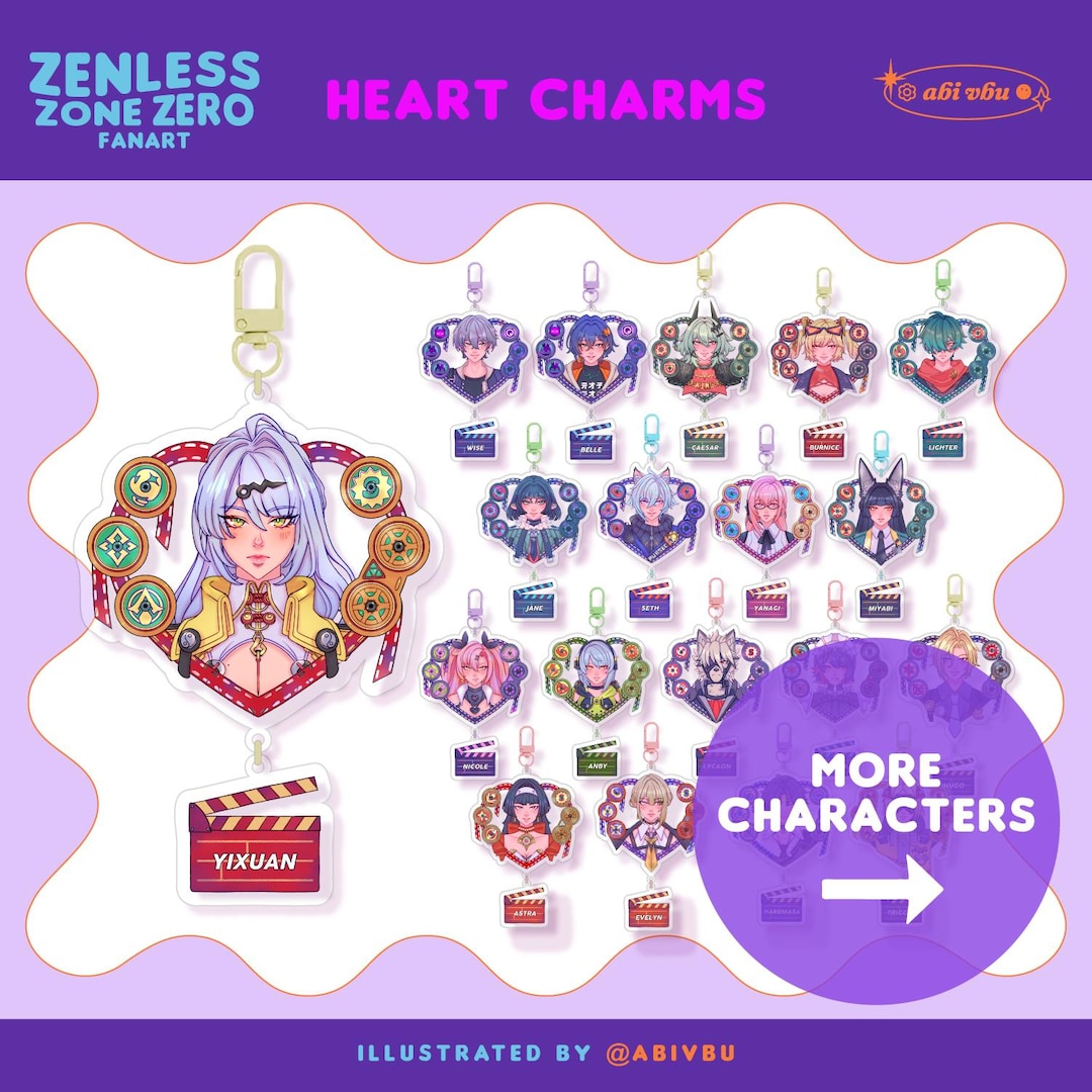 ZZZ Zenless Zone Zero Acrylic Keychain Fanart by Abivbu - Etsy