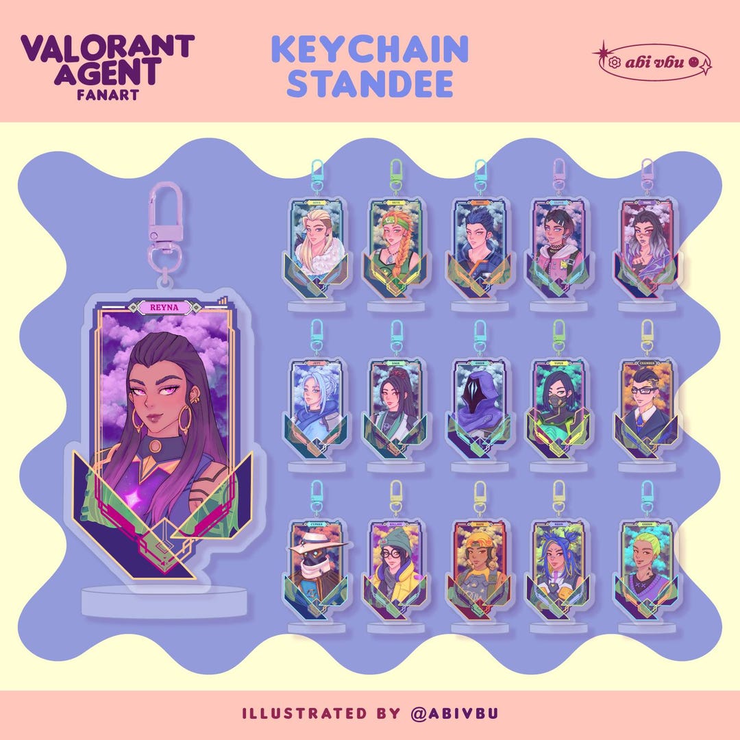Valorant Acrylic Keychain Standee Fanart by Abivbu - Etsy