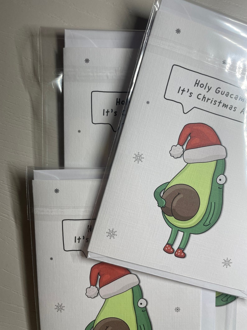 Avocado Funny Christmas Card Funny Silly Rude Merry Christmas Card ...