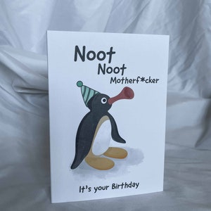 Pingu Birthday Card - Funny, Rude Birthday Card for a Best Friend ...