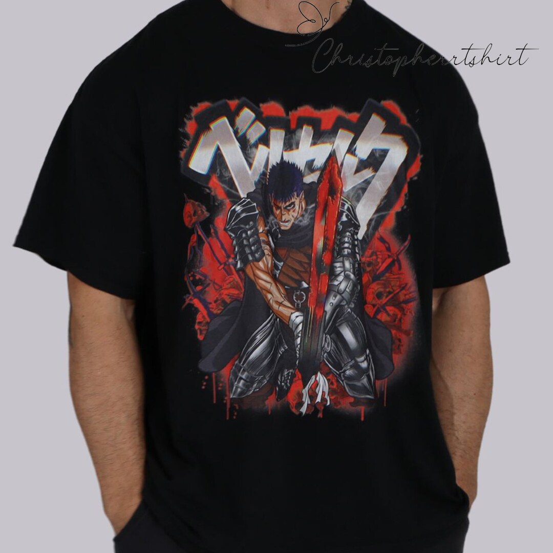 Vintage Anime Berserk Merch Cool Graphic Tees Trendy Berserk - Etsy