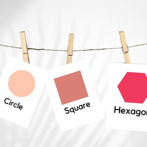 Printable Shape Flashcards 2D Shapes - Etsy