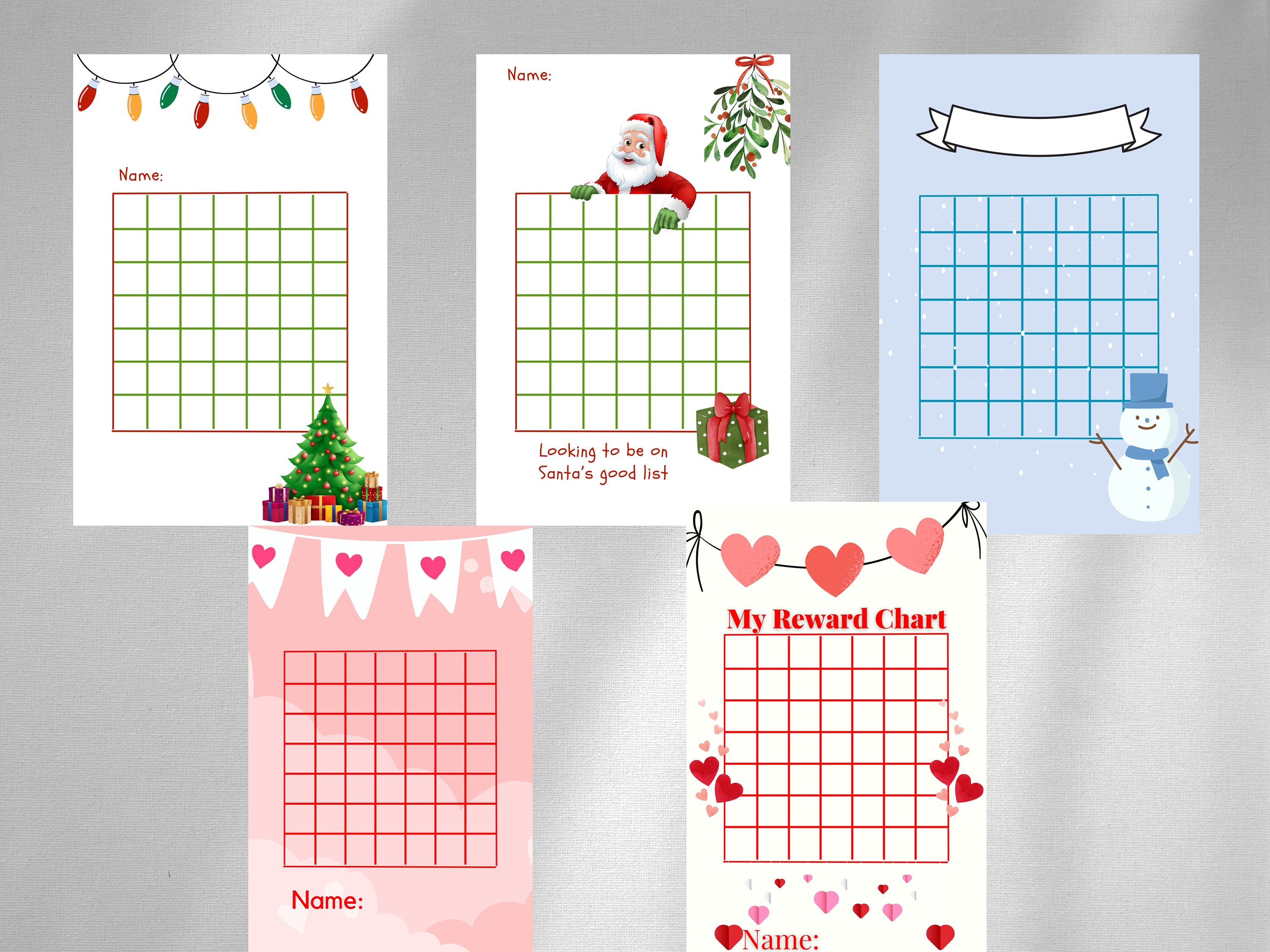 Sticker Behavior Reward Charts, Printable Incentive Charts, Classroom ...