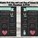 Editable First and Last Day of School Sign, Printable Chalkboard School ...