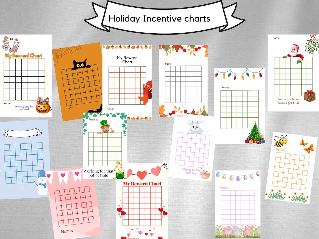 Sticker Behavior Reward Charts, Printable Incentive Charts, Classroom ...