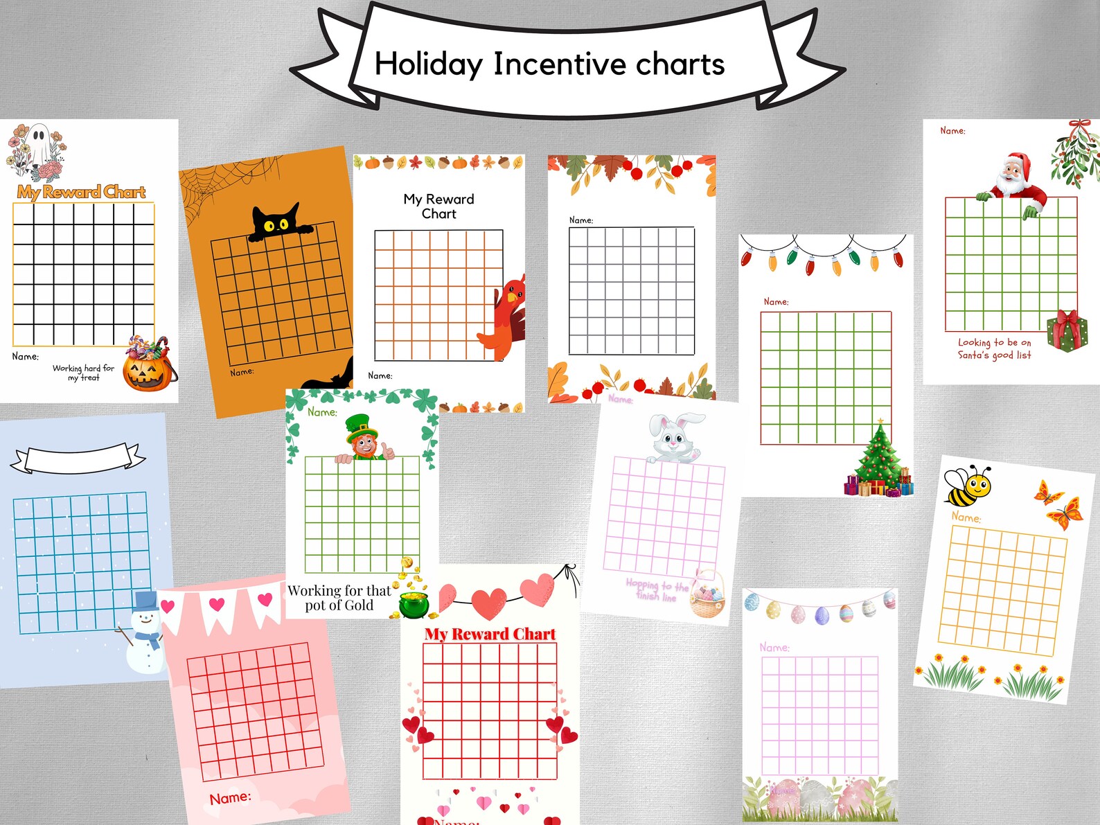 Sticker Behavior Reward Charts, Printable Incentive Charts, Classroom ...