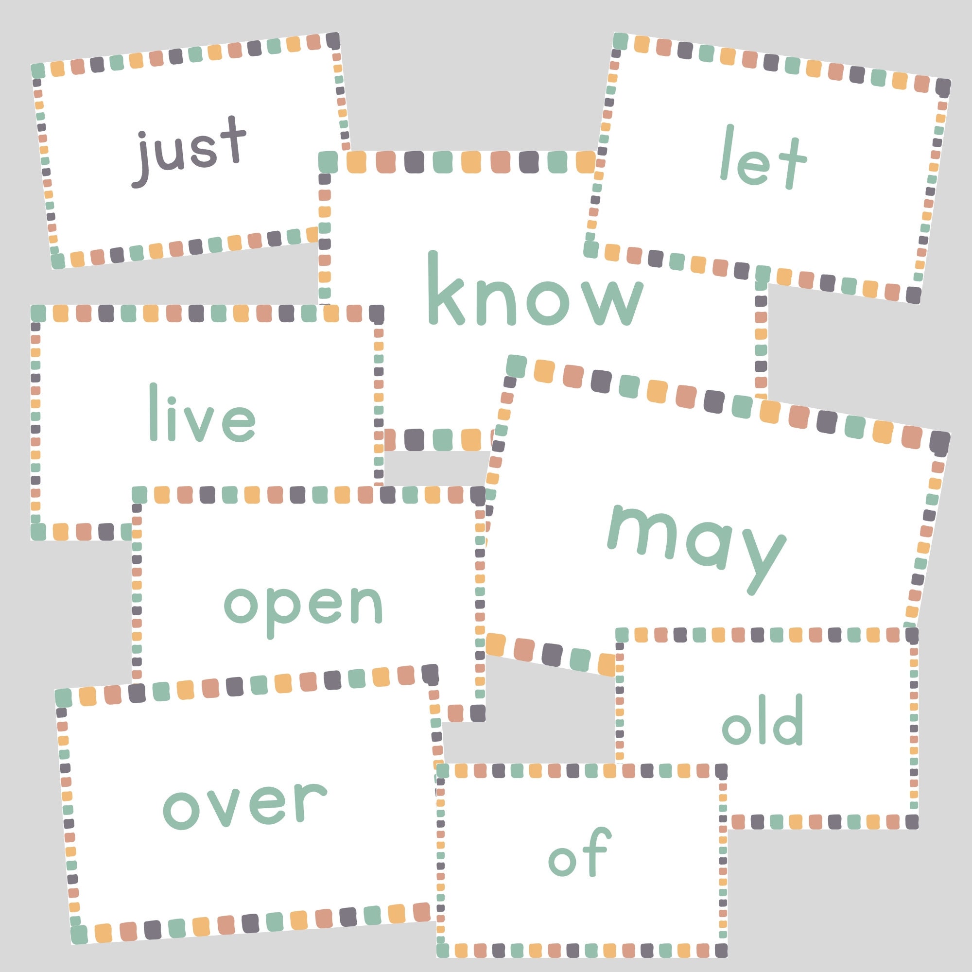 Printable Dolch First Grade Sight Word Flashcards, Homeschool Sight ...