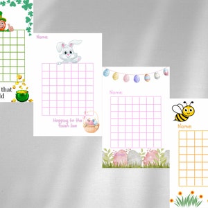 Sticker Behavior Reward Charts, Printable Incentive Charts, Classroom ...