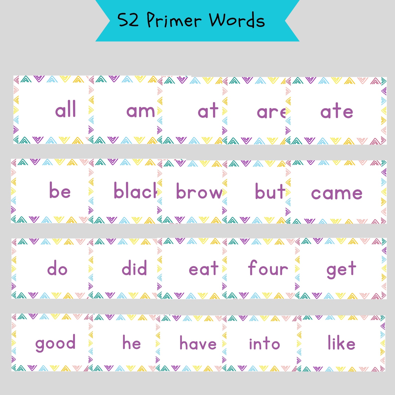 Printable Dolch Sight Word Flashcards, Dolch Preprimer Prekindergarten ...