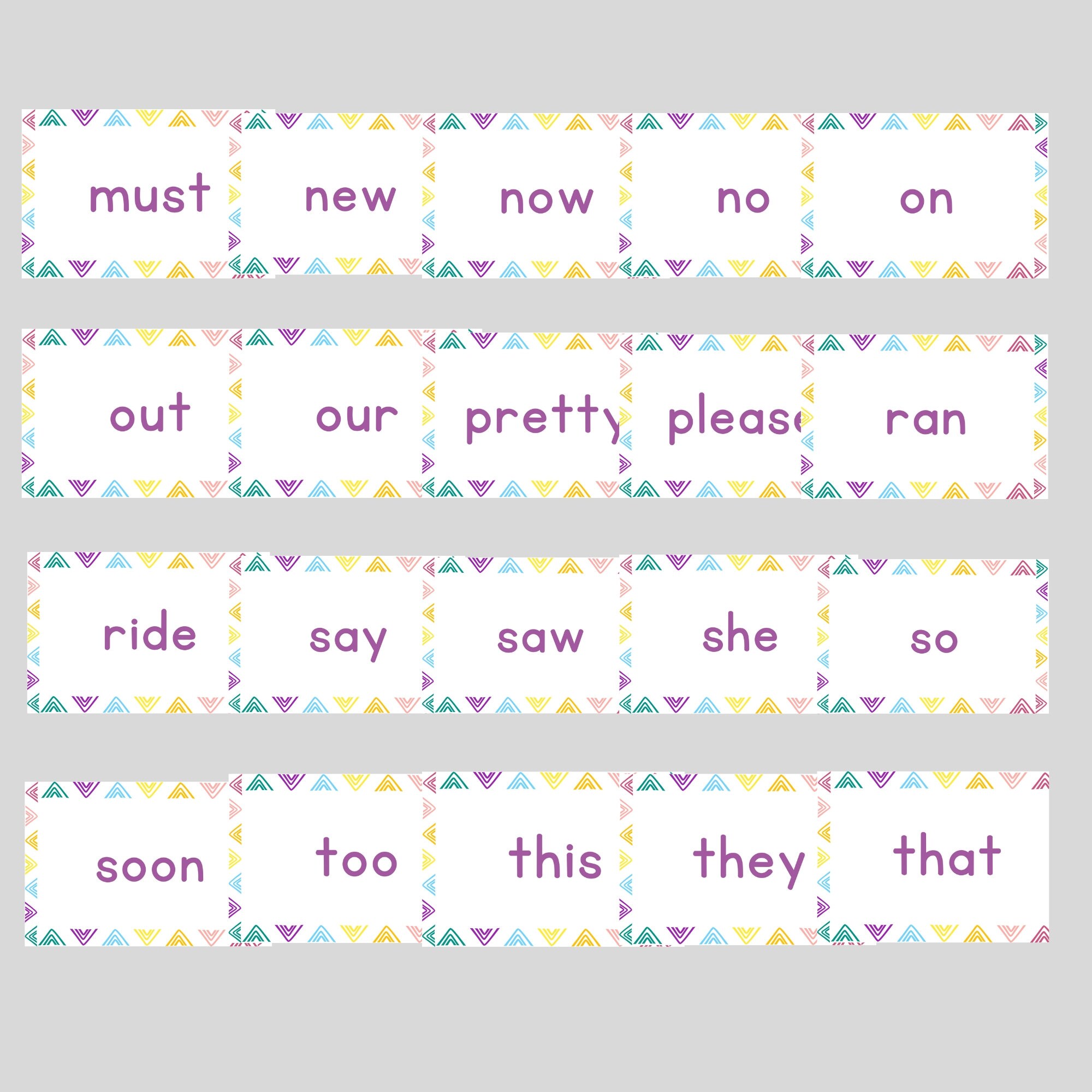 Printable Dolch Sight Word Flashcards, Dolch Preprimer Prekindergarten ...