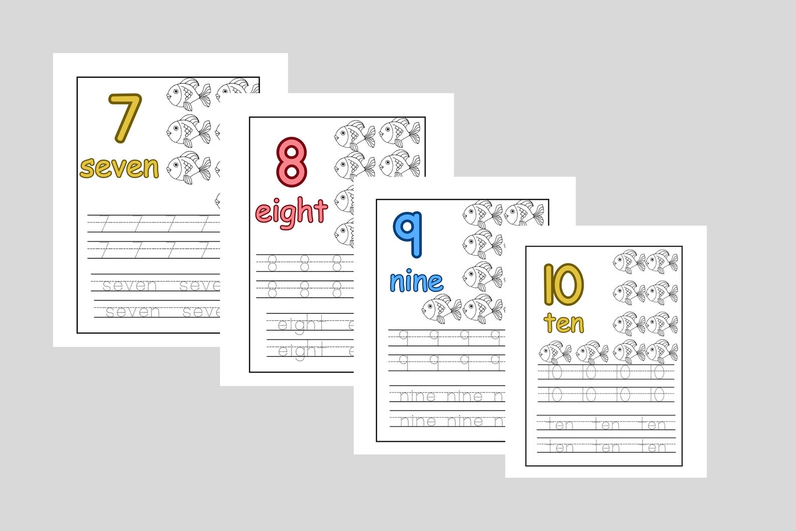 Number Tracing Book 1-10, Printable Number Booklet, Homeschool Math ...
