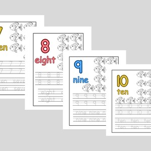 Number Tracing Book 1-10, Printable Number Booklet, Homeschool Math ...
