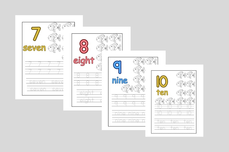 Number Tracing Book 1-10, Printable Number Booklet, Homeschool Math ...