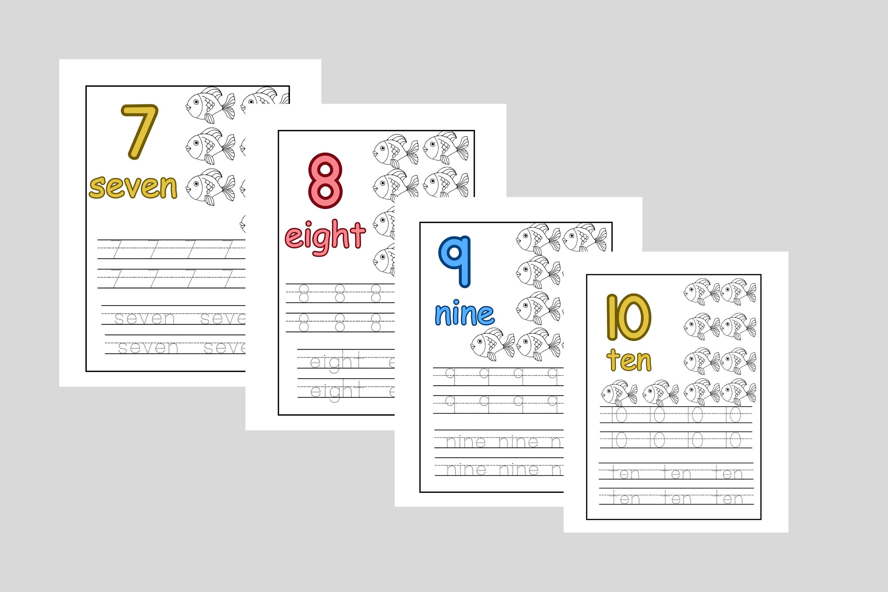 Number Tracing Book 1-10, Printable Number Booklet, Homeschool Math ...