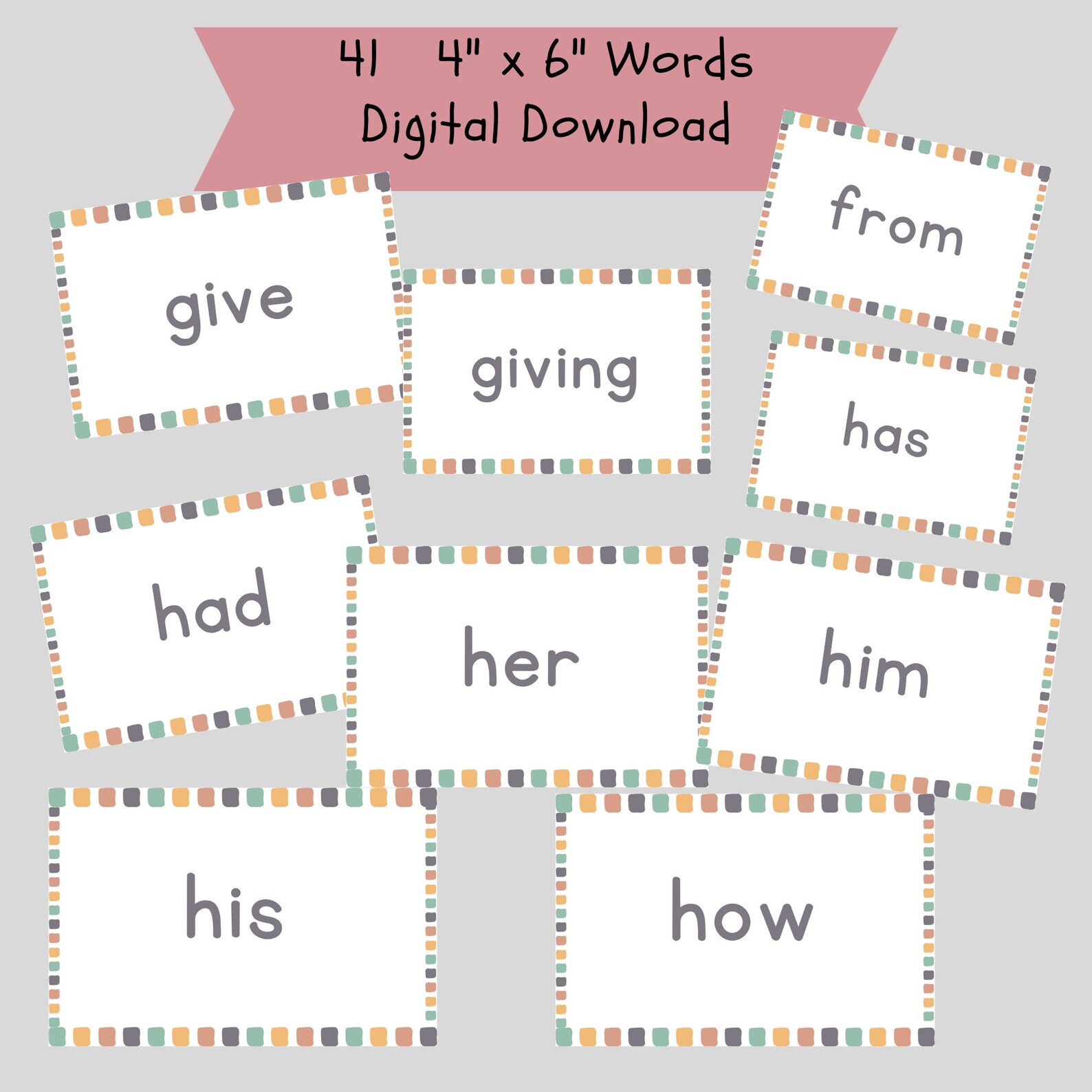 Printable Dolch First Grade Sight Word Flashcards (PDF) - Etsy