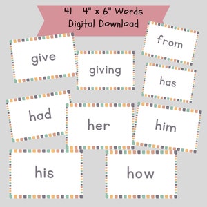 Printable Dolch First Grade Sight Word Flashcards (PDF) - Etsy