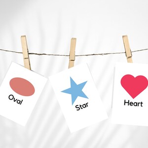 Printable Shape Flashcards 2D Shapes - Etsy