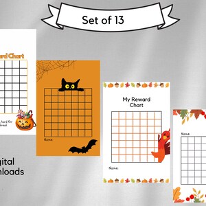 Sticker Behavior Reward Charts, Printable Incentive Charts, Classroom ...
