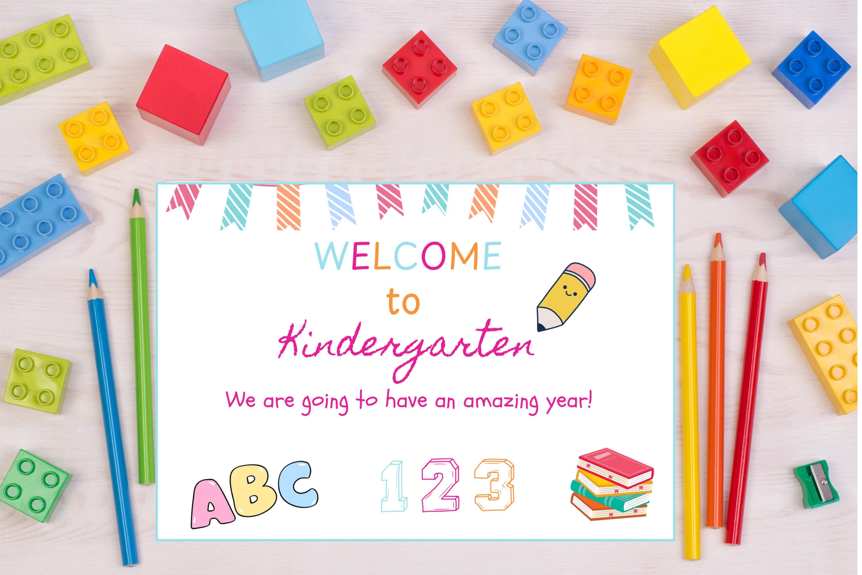 Welcome Kindergarten Gift Tags, Note Cards, Welcome Pre K, Back to ...