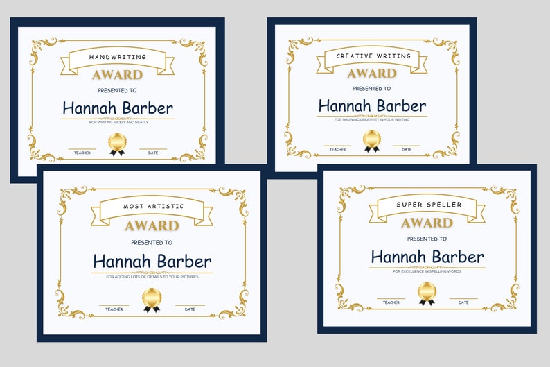 Editable Teacher Classroom Awards, Student Certificates - Etsy