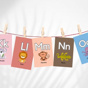 Printable Alphabet Preschool Flashcards, Letter Flash Cards - Etsy