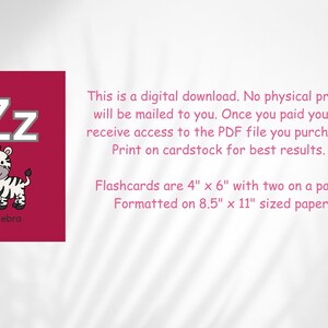 Printable Alphabet Preschool Flashcards, Letter Flash Cards - Etsy