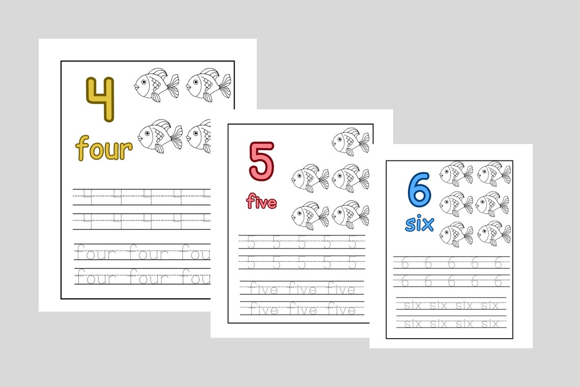 Number Tracing Book 1-10, Printable Number Booklet, Homeschool Math ...
