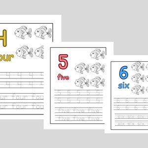 Number Tracing Book 1-10, Printable Number Booklet, Homeschool Math ...