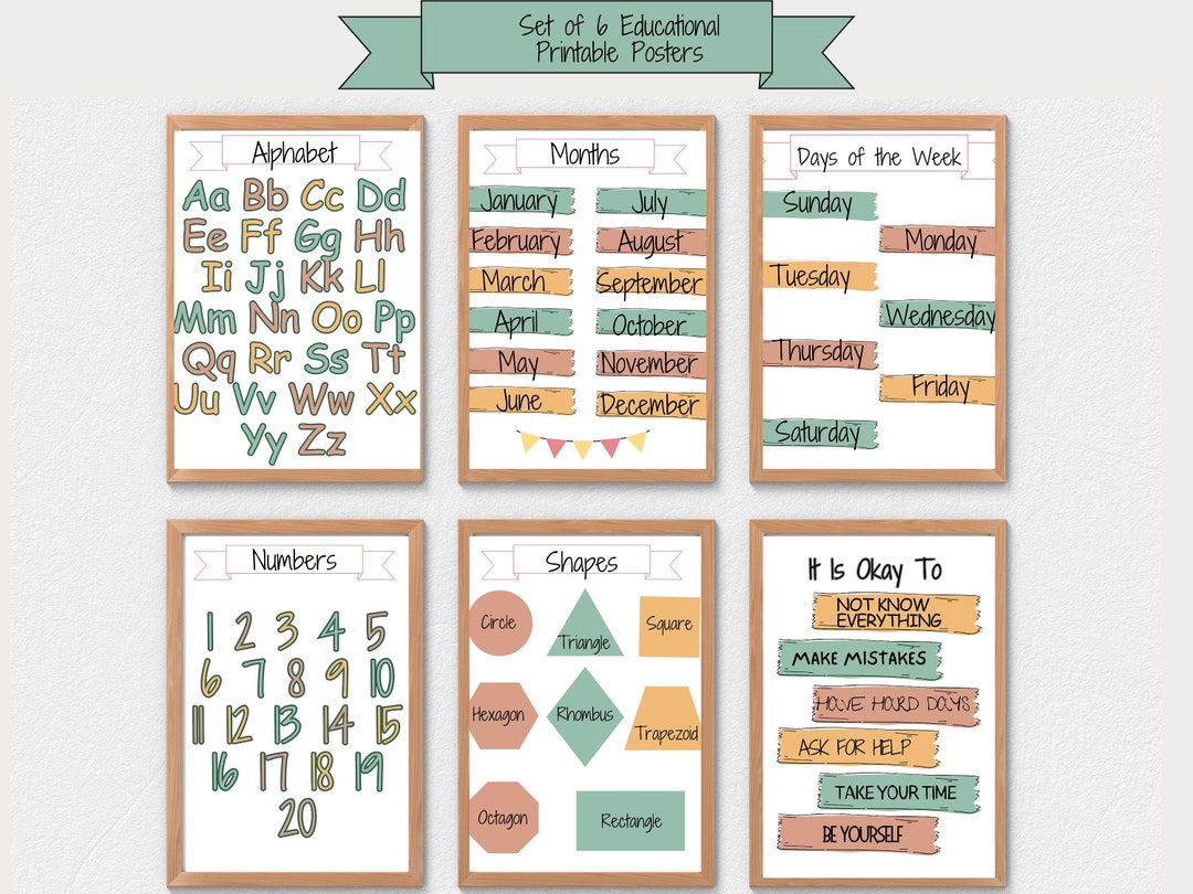 Educational Posters for Kids Printable Educational Posters - Etsy