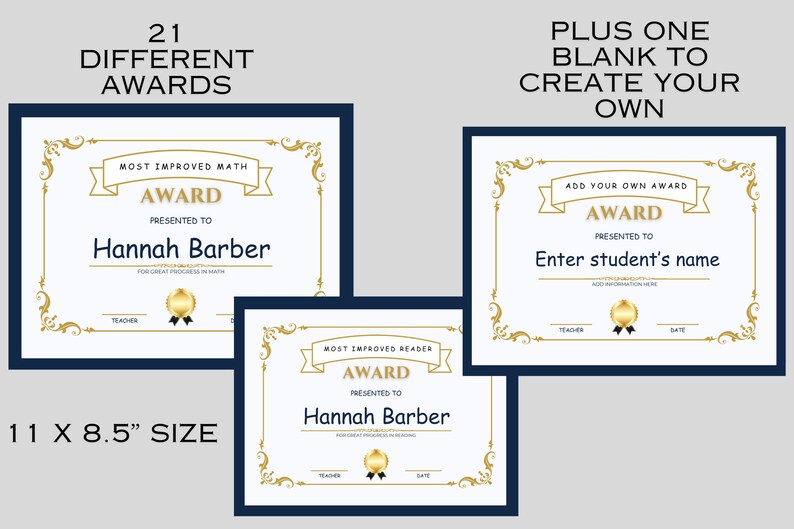 Editable Teacher Classroom Awards, Student Certificates - Etsy