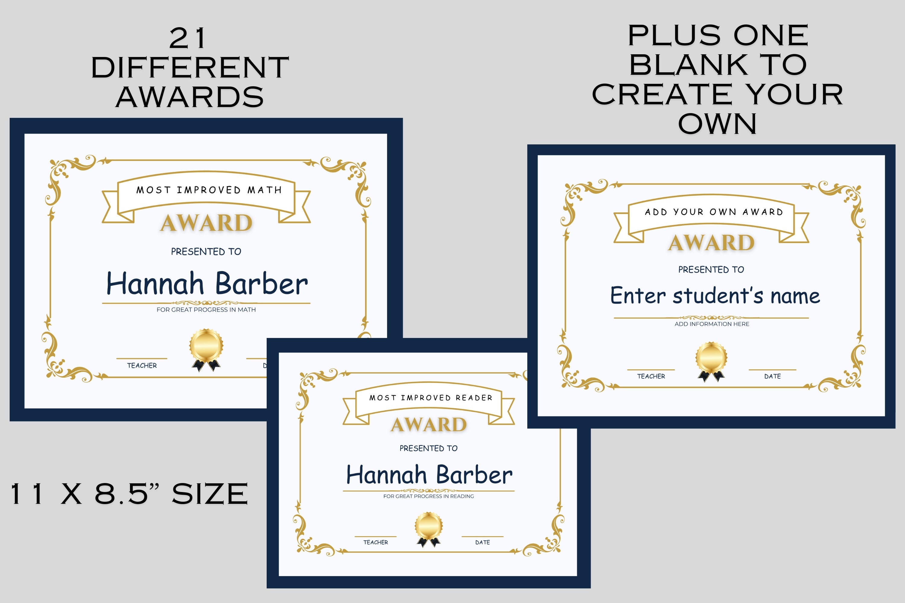 Editable Teacher Classroom Awards, Student Certificates - Etsy