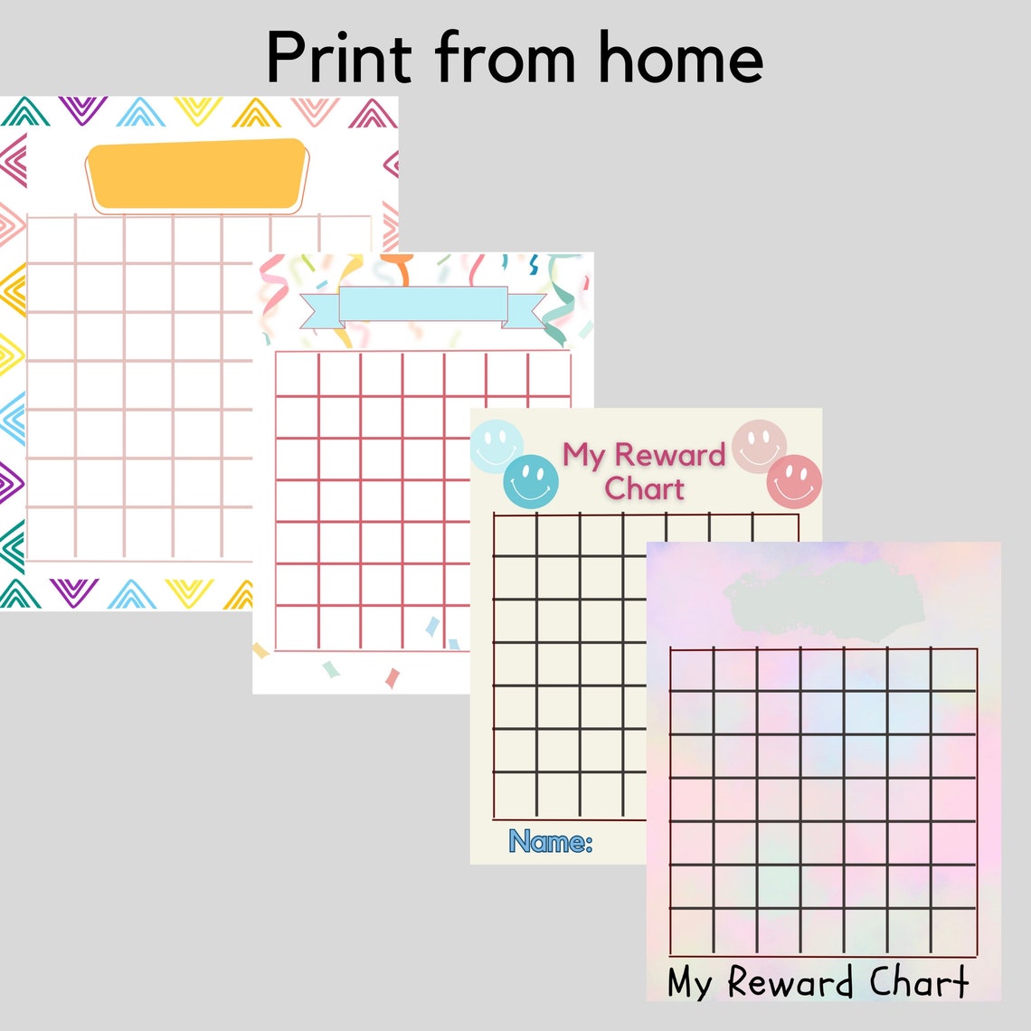 Sticker Behavior Reward Charts, Printable Incentive Charts, Classroom ...