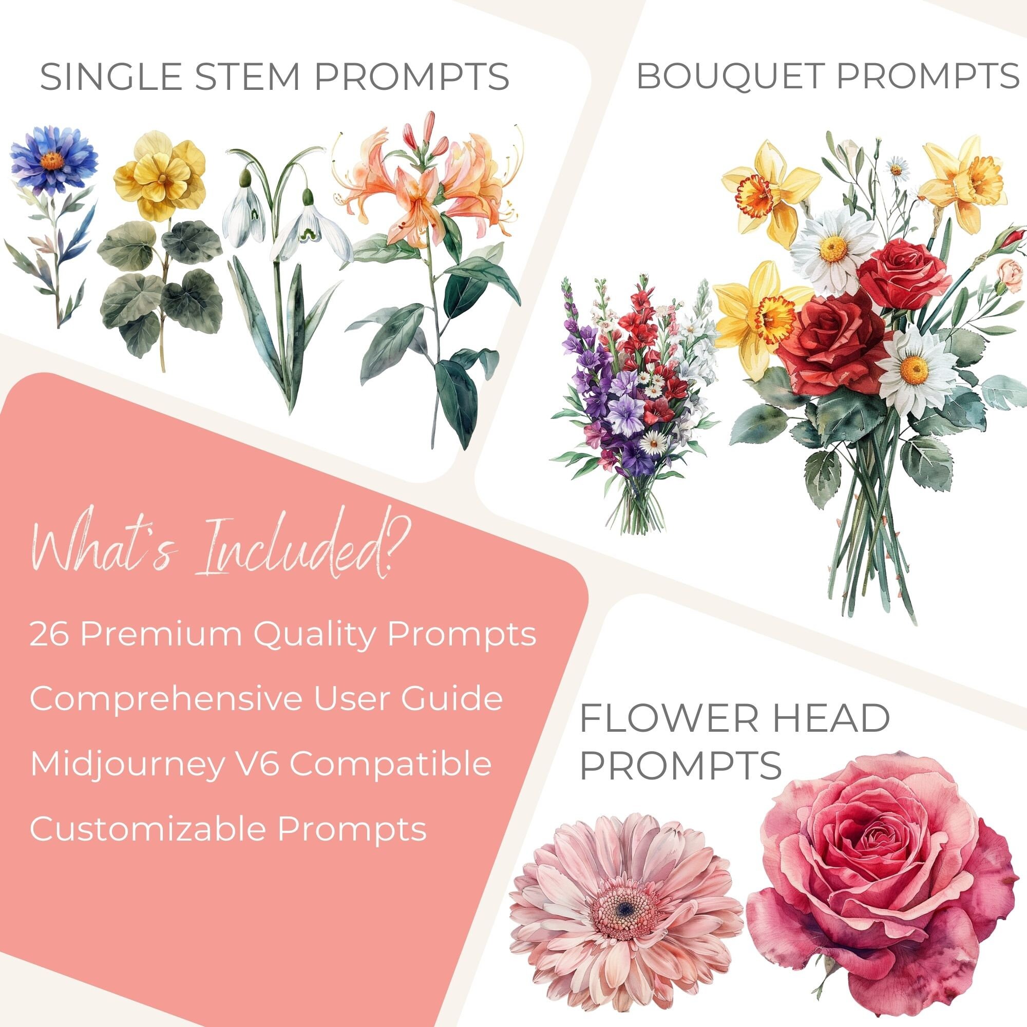 Midjourney Prompts for Birth Flower Clipart Prompts Midjourney Guide ...