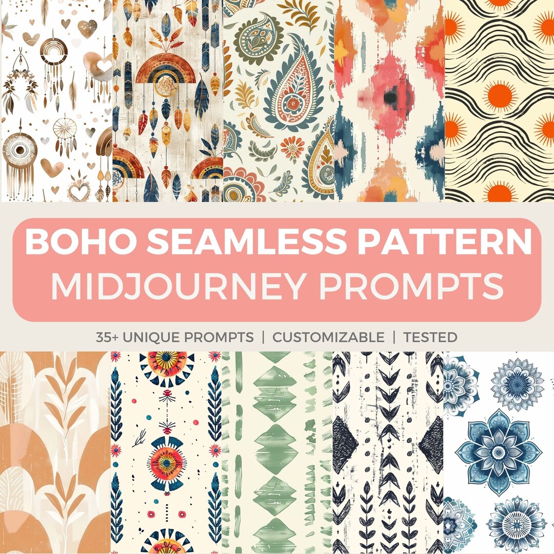 Midjourney Prompts for Boho Seamless Patterns AI Image Prompt ...