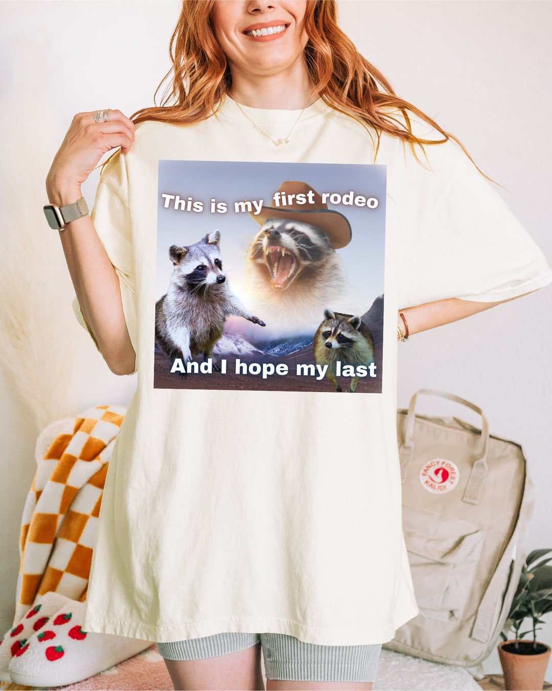 This is My First Rodeo and I Hope My Last Raccoon Meme Shirt Funny ...