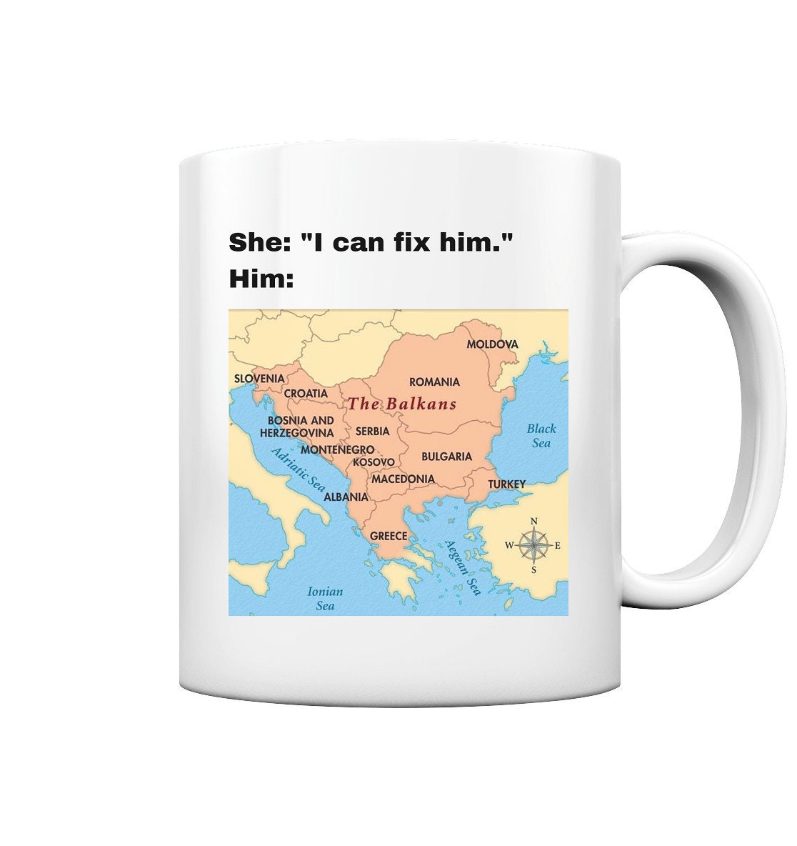 I Can Fix Him Mug, Funny Balkan Meme Mug, Gift for Balkan Girlfriend ...