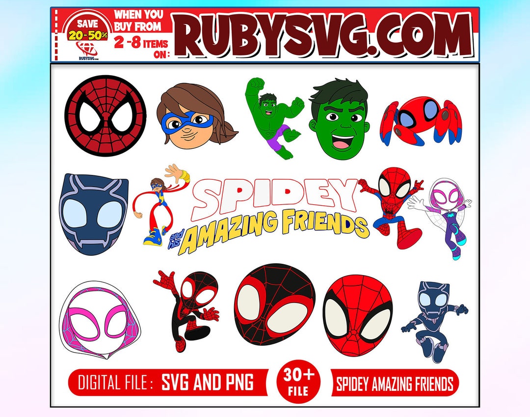 Spidey and His Amazing Friends SVG Spiderman SVG Spiderman - Etsy