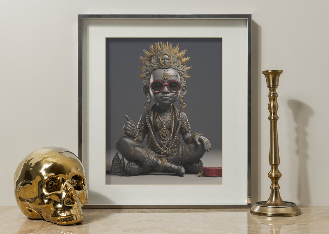 BABY PUNK BUDDHA - Bohemian Buddha - Home Decor Wall Art - Downloadable ...