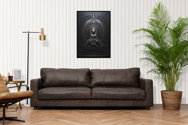 Buddha in the Style of HR Giger Print - Dark Fantasy - Fantasy Goth ...
